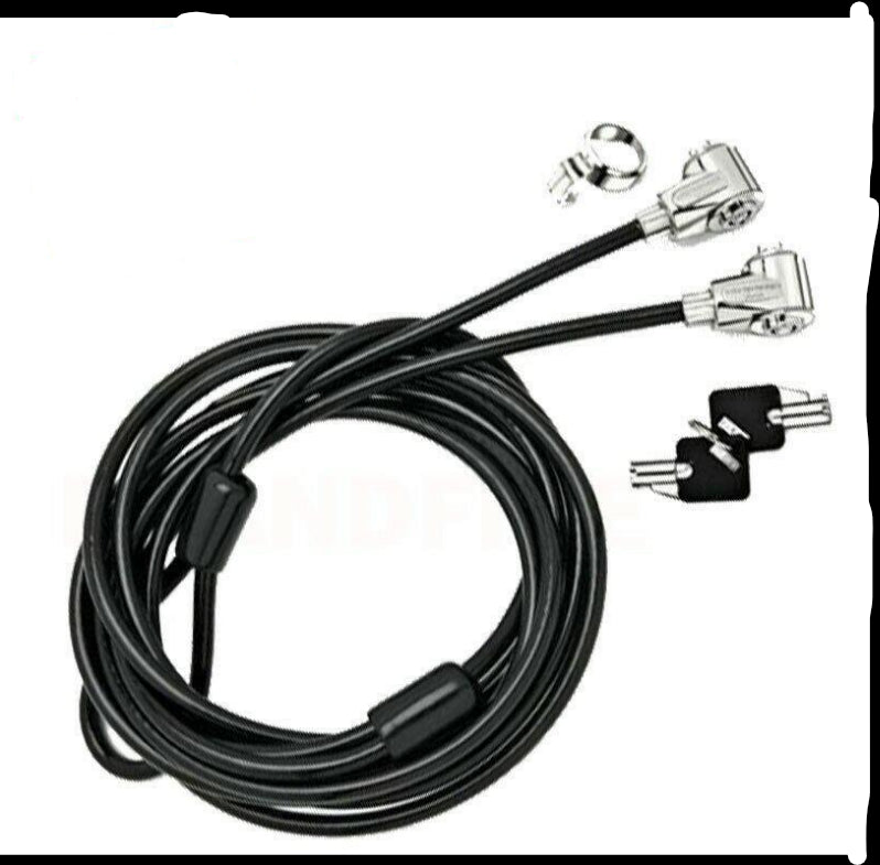 Noble Locks Universal Double Laptop Lock - Includes 2 Keys | Student ...